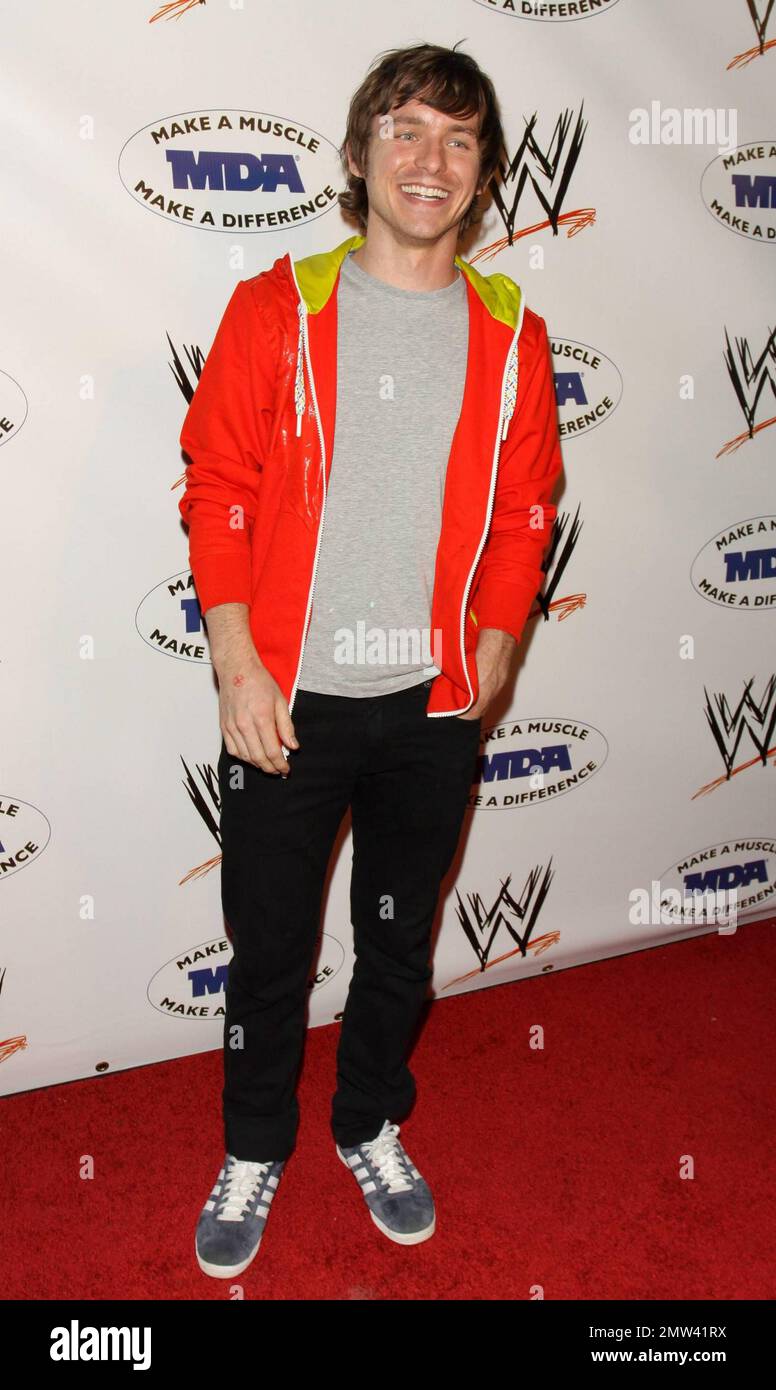 Actor Marshall Allman poses on the red carpet at the annual WWE SummerSlam kickoff party in ...