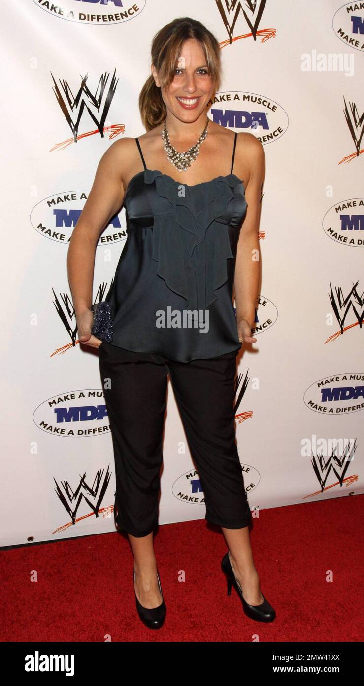 Shanna Ferrigno poses on the red carpet at the annual WWE SummerSlam ...