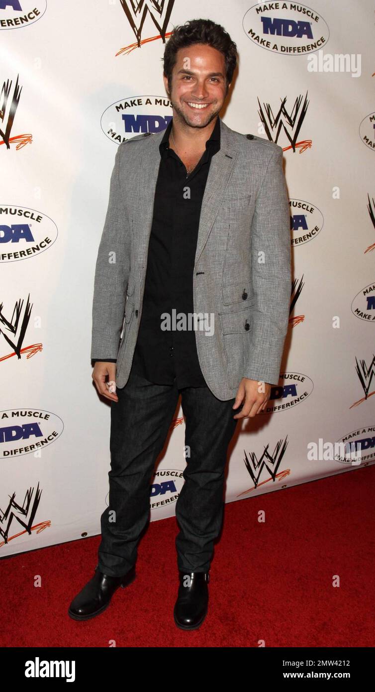 Actor Brandon Barash poses on the red carpet at the annual WWE ...