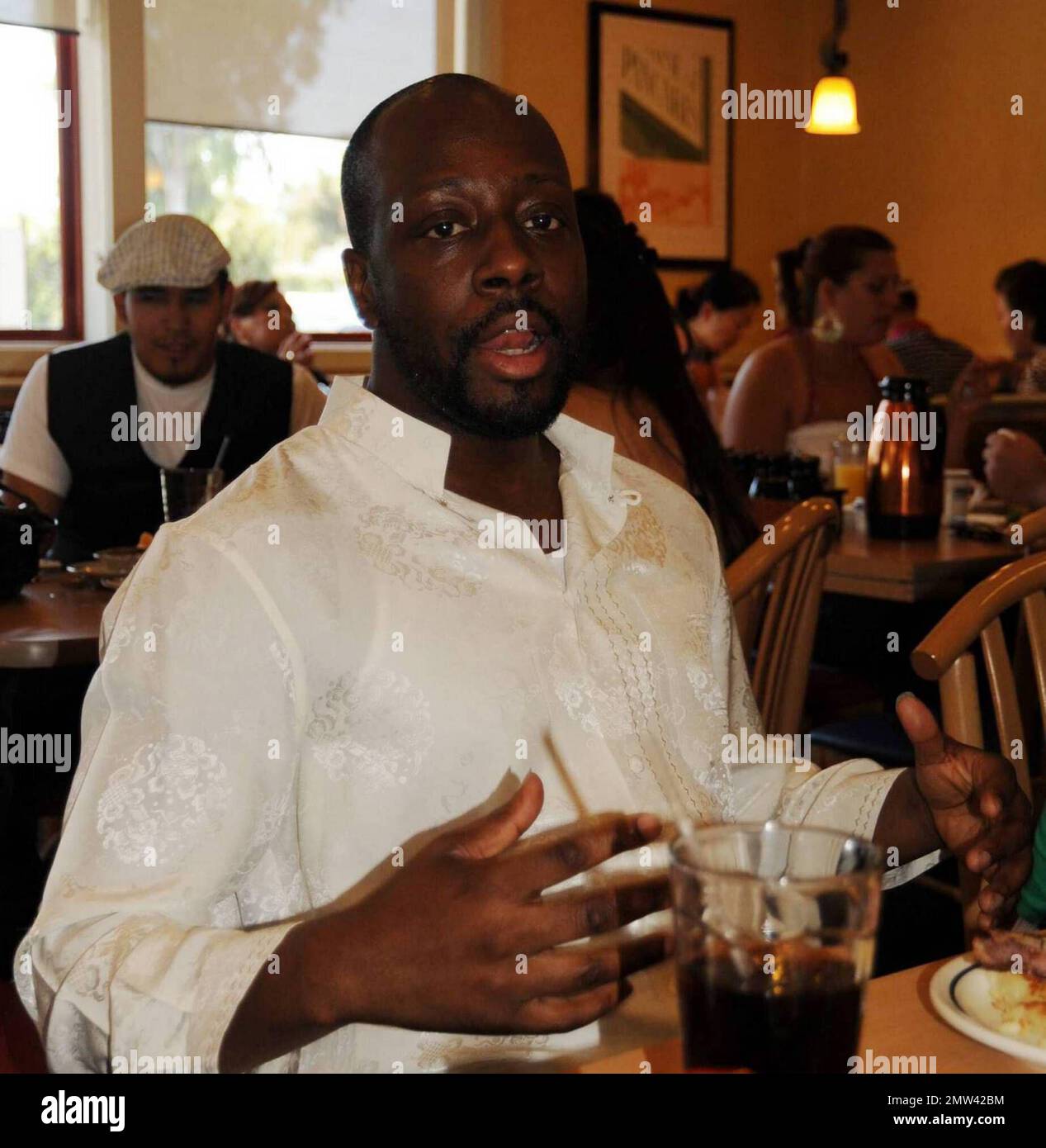 Exclusive!! Wyclef Jean enjoys breakfast at the International House of ...