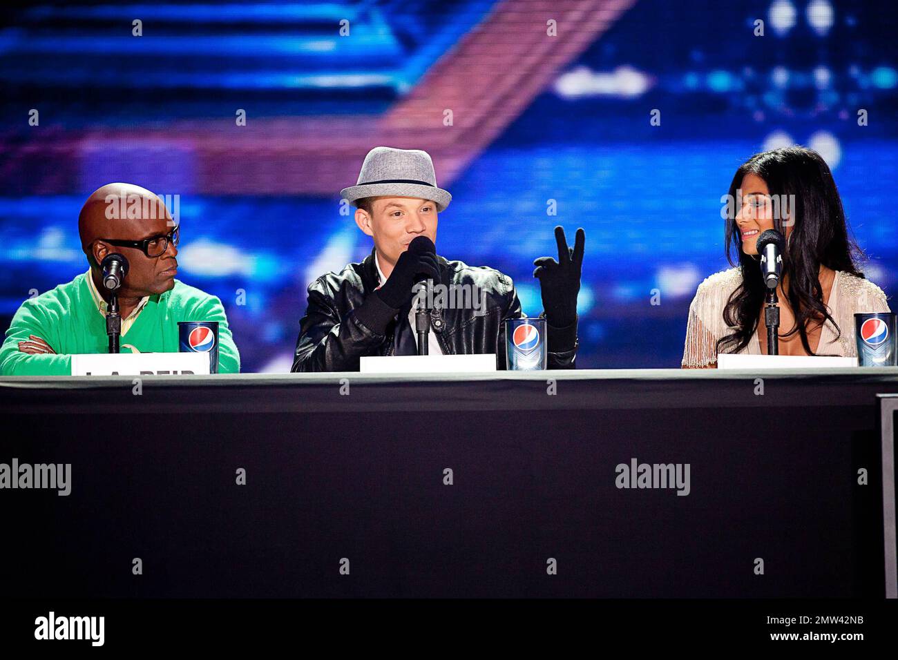 L.A. Reid, Chris Rene and Nicole Scherzinger and Josh Krajcik at The X ...