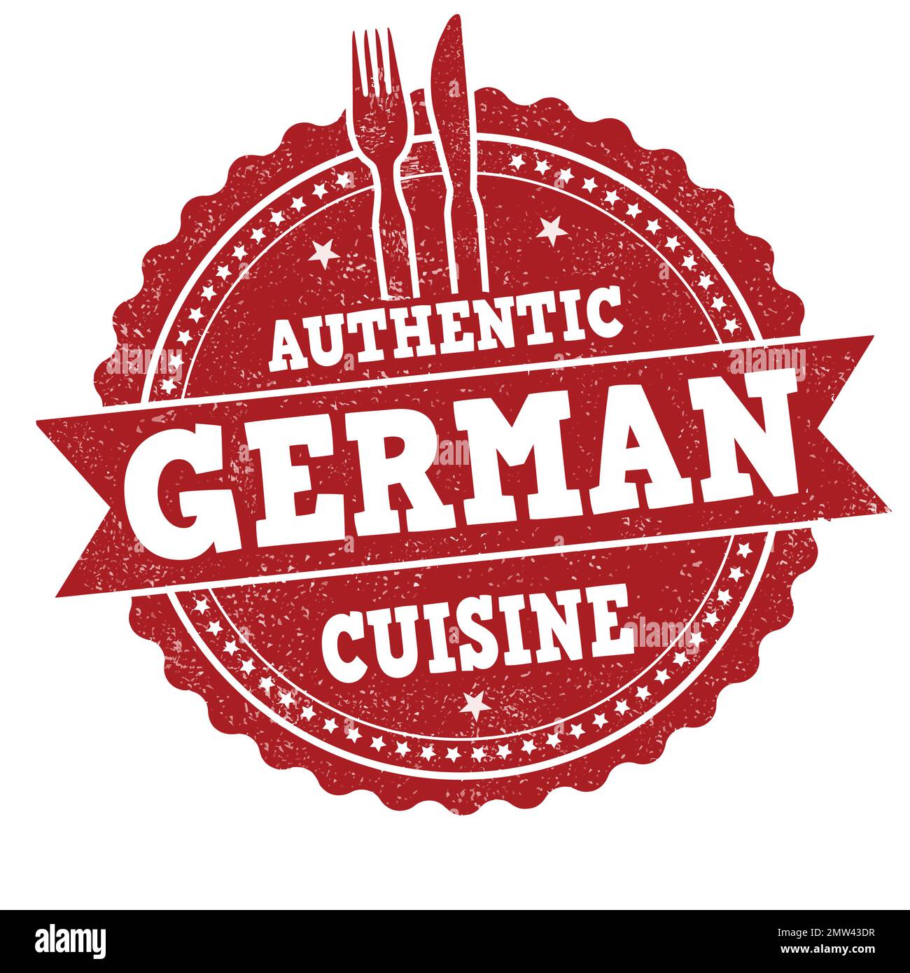 German cuisine grunge rubber stamp on white background, vector ...