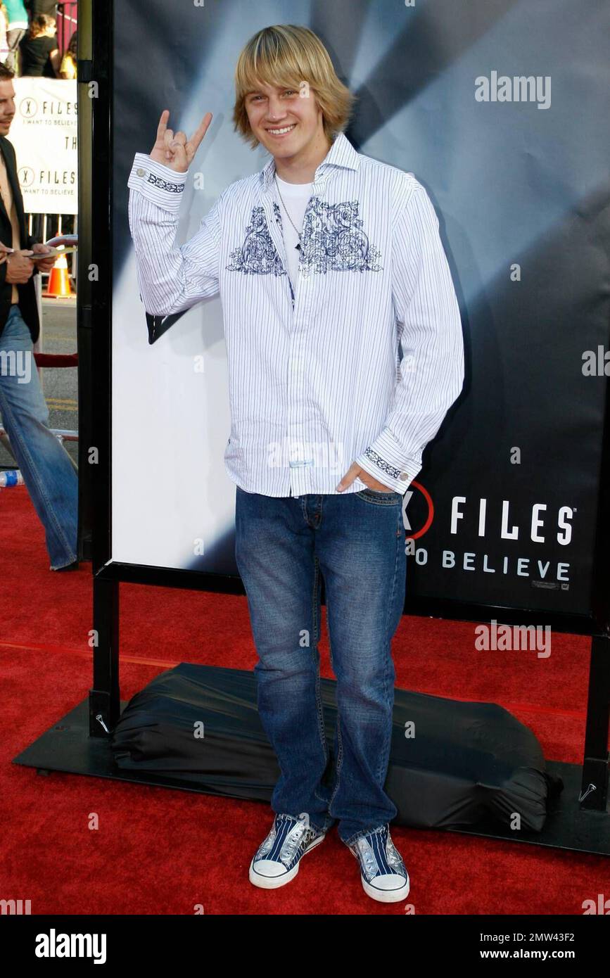 Jason Dolley arrives at the world premiere of "The X-Files: I Want to ...