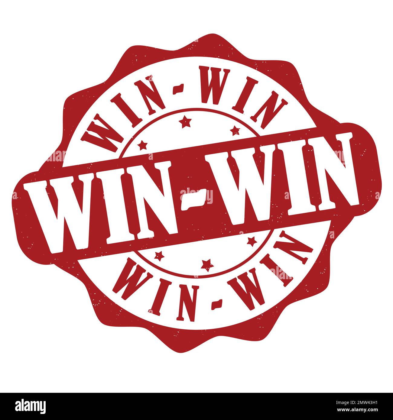 Win-win label or stamp on white background, vector illustration Stock ...