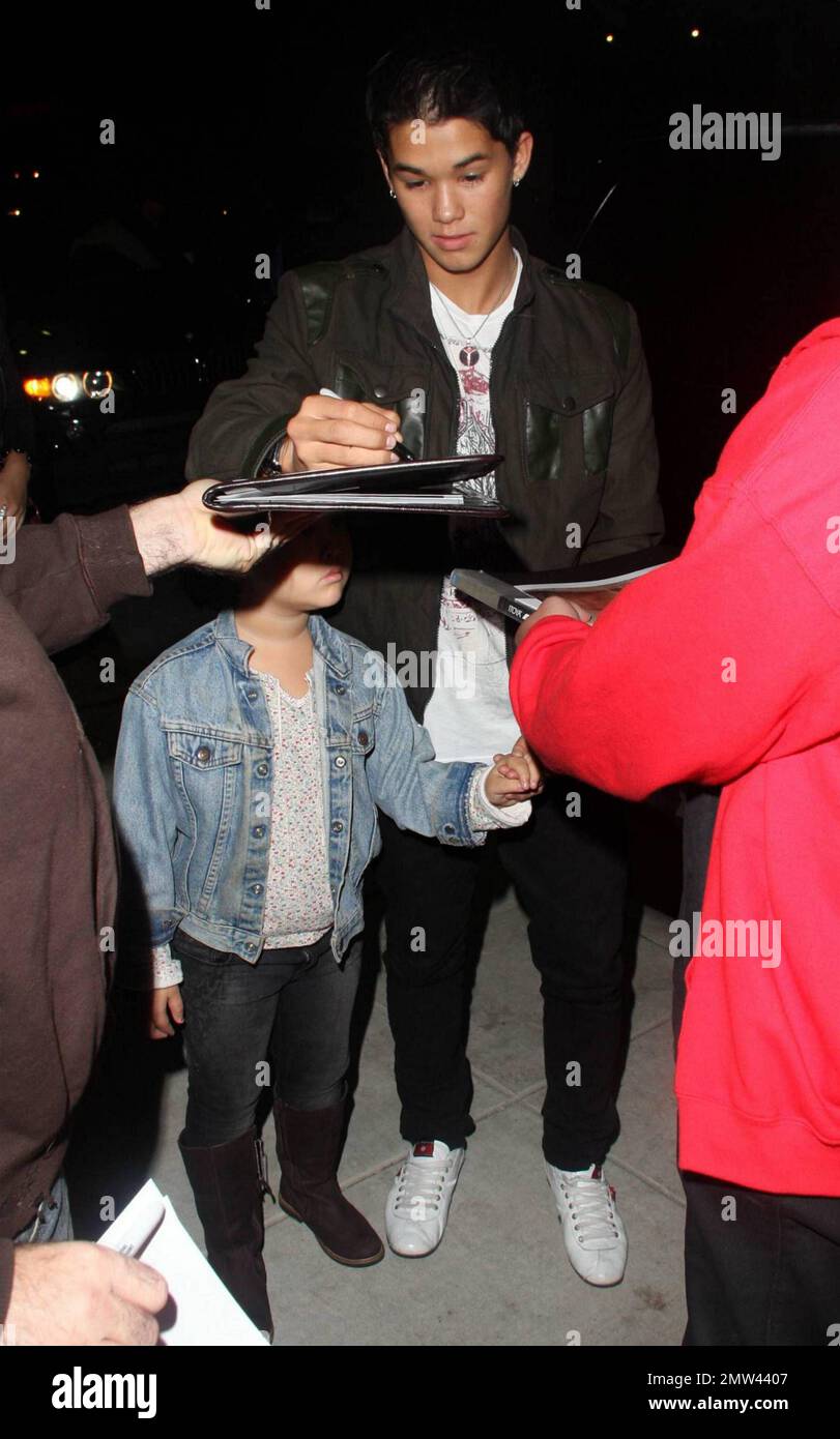 Boo Boo Stewart and sister Sage at the red carpet opening of Xandros ...