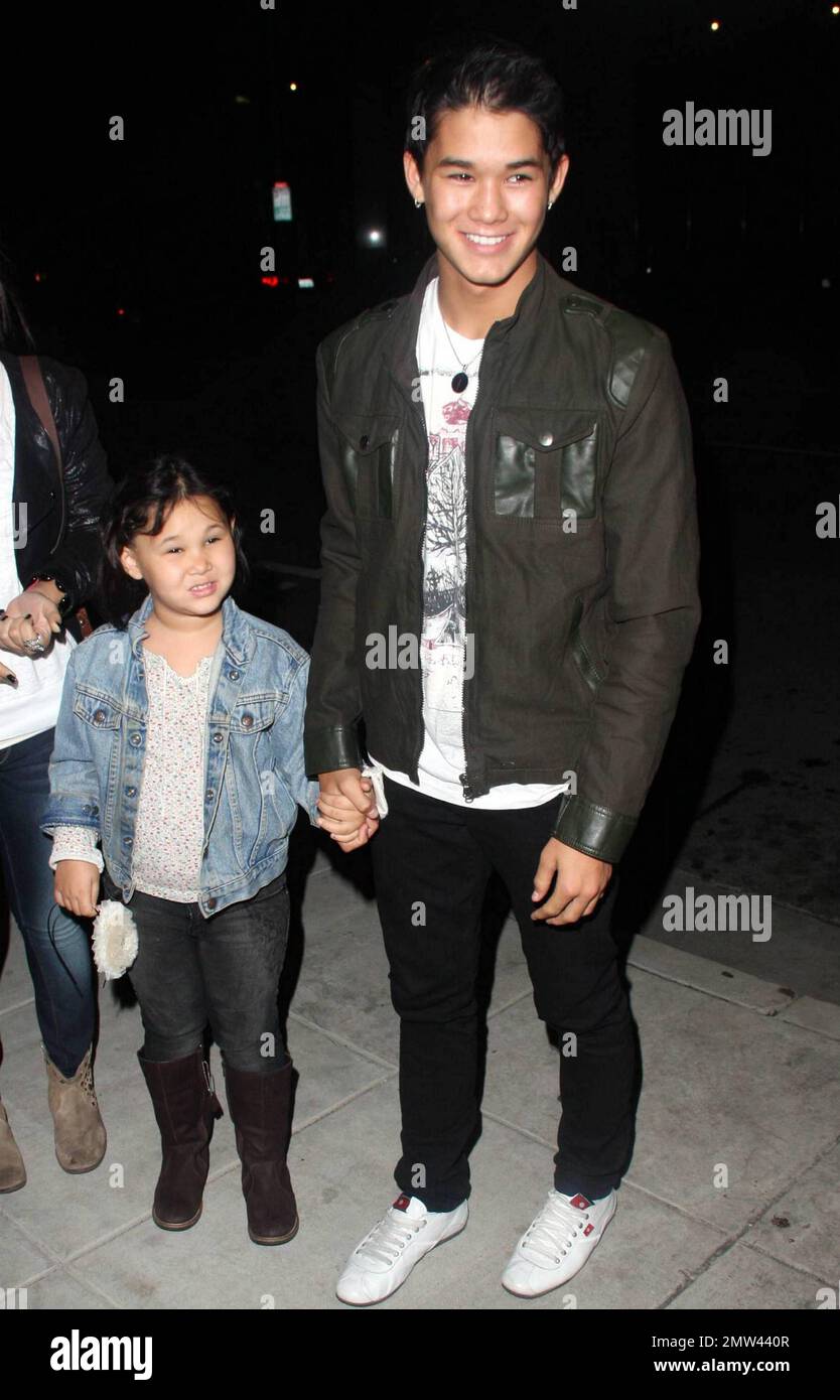 Boo Boo Stewart and sister Sage at the red carpet opening of Xandros ...