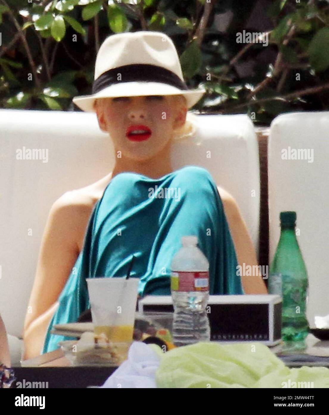 Christina Aguilera joins good pal Simone Harouche poolside at the ...