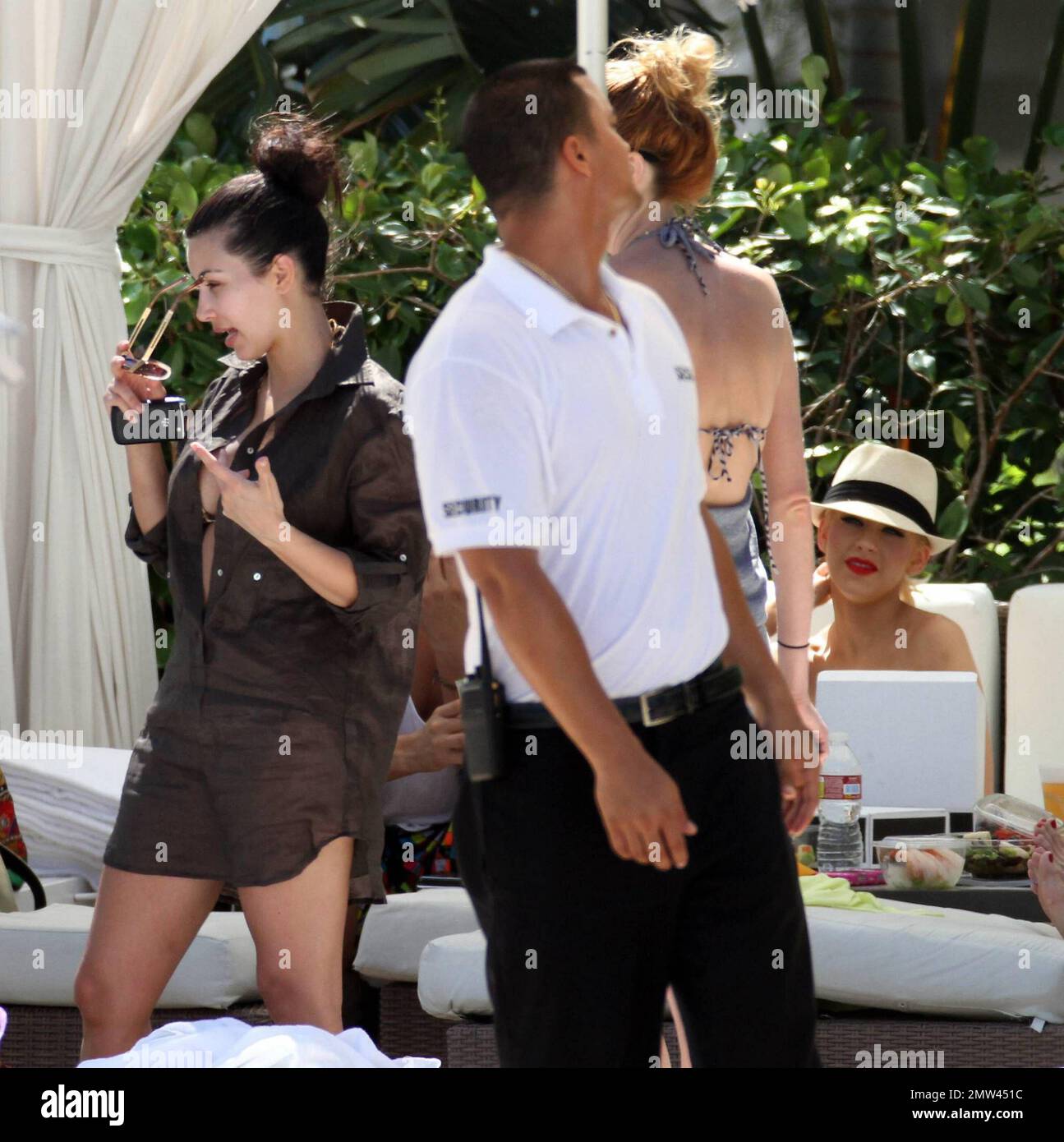 Christina Aguilera joins good pal Simone Harouche poolside at the ...