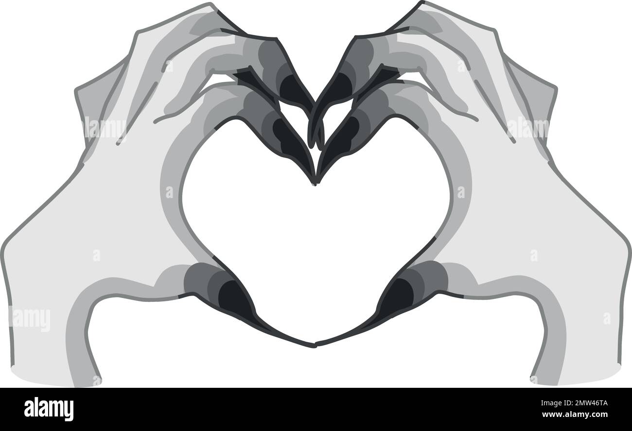 heart-shaped witch hands, Creepy Valentine clipart, Spooky Valentine ...