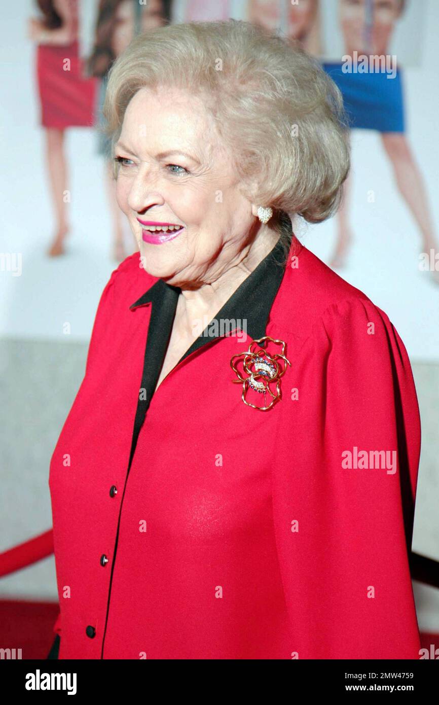 Betty White at the You Again premiere in Los Angeles, CA. 9/22/10 Stock ...