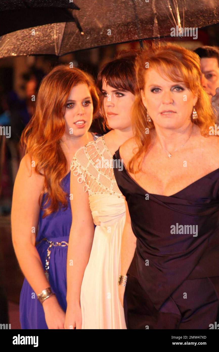 Sarah Ferguson with Princess Beatrice and Eugenie at the Young Victoria ...
