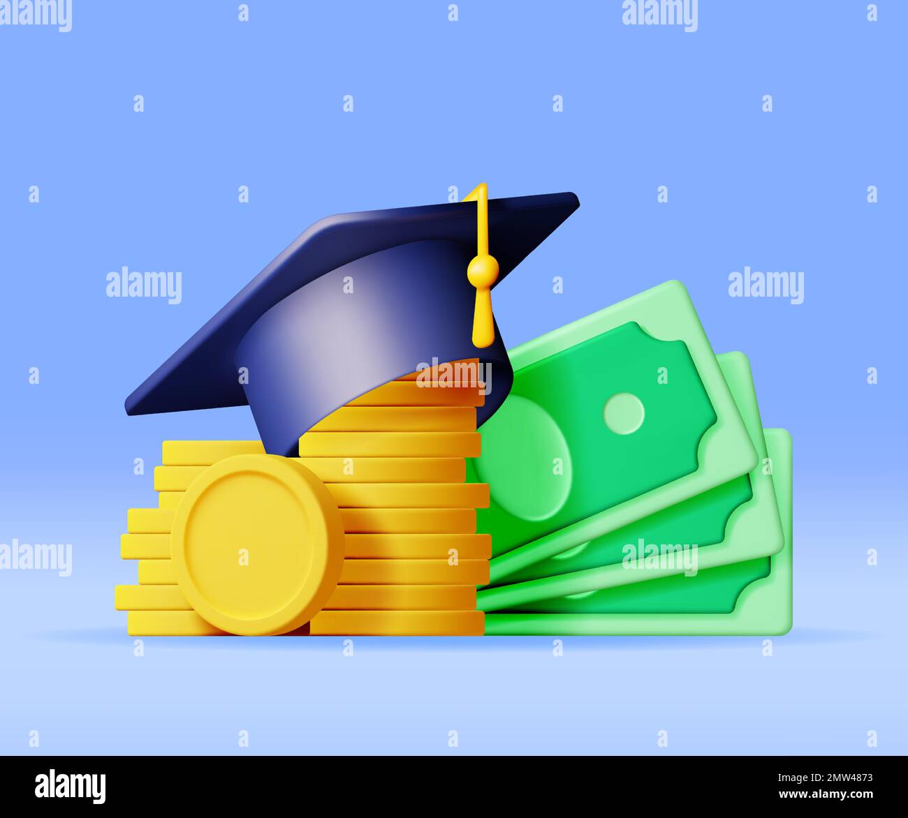 Graduation cap and money Stock Vector Images - Alamy