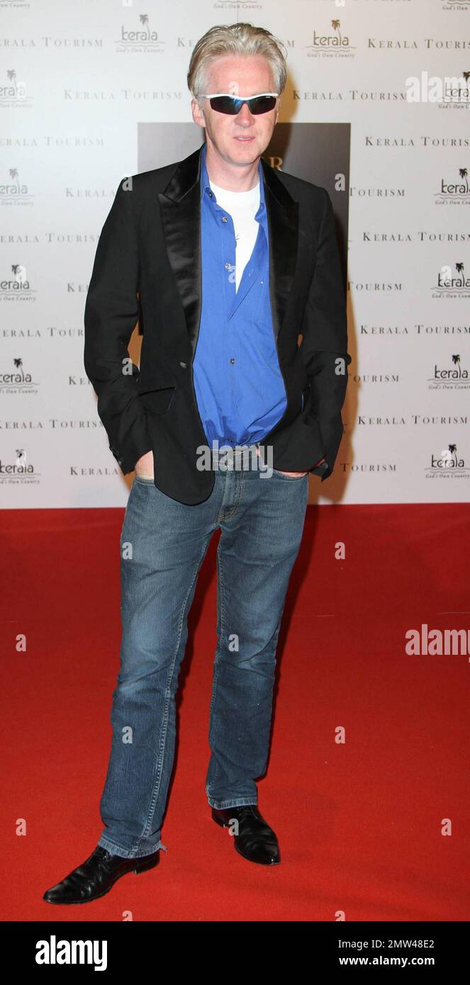 Philip Treacy arrives at London's contemporary Saatchi Gallery for the ...