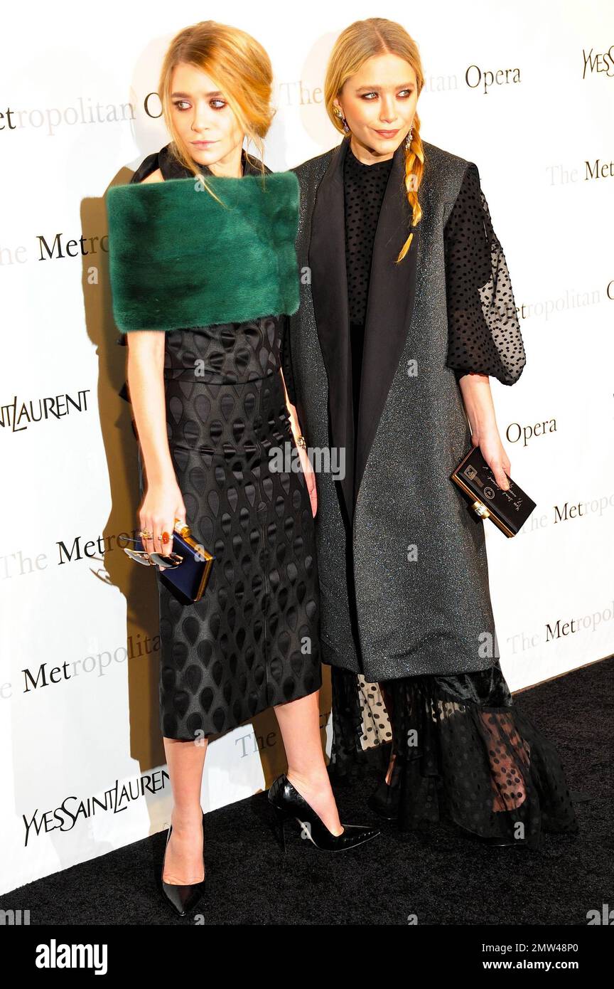 Mary-Kate and Ashley Olsen at the Metropolitan Opera gala premiere of ...