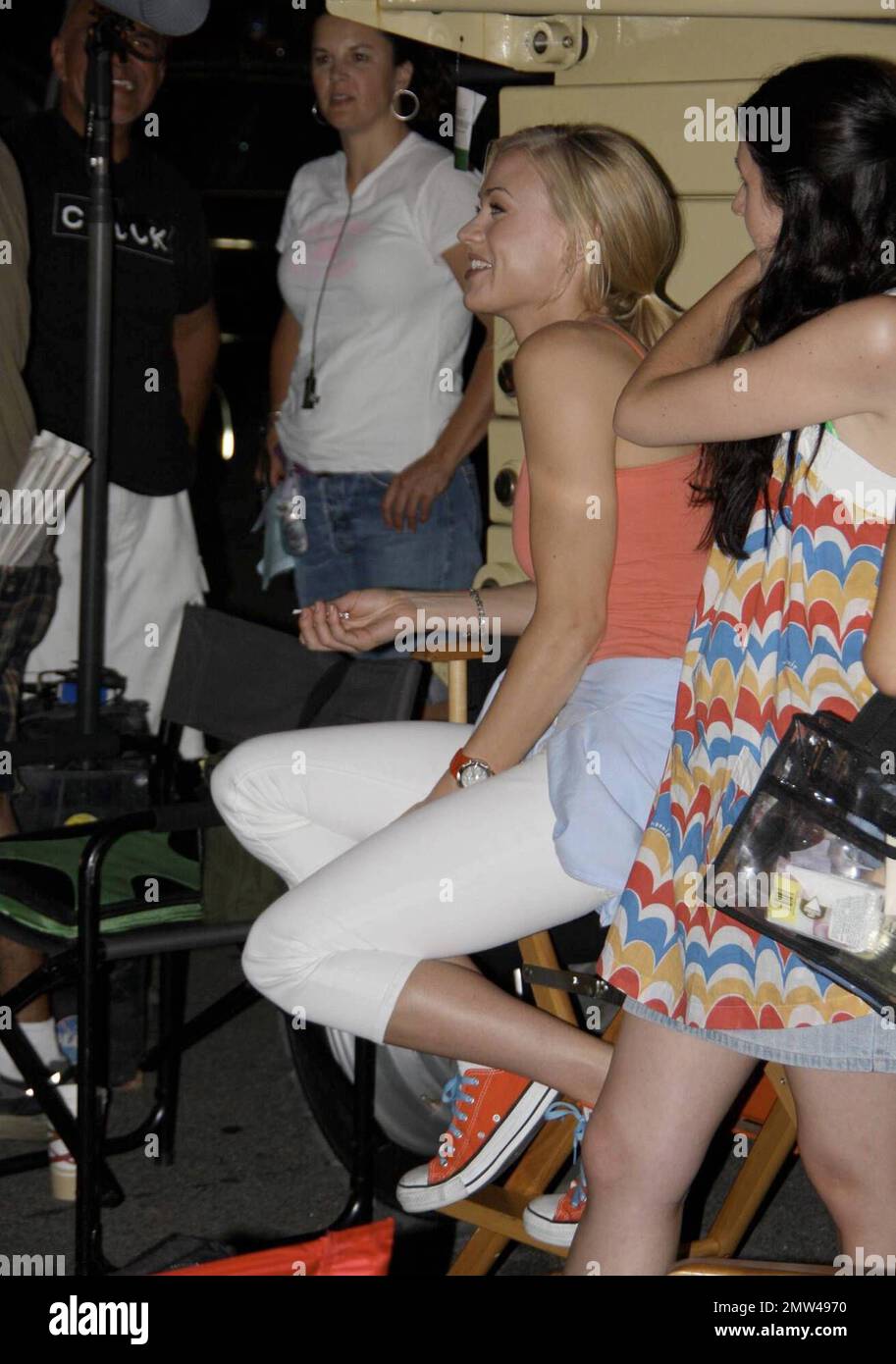 Exclusive!! Yvonne Strahovski films the television series "Chuck" on ...