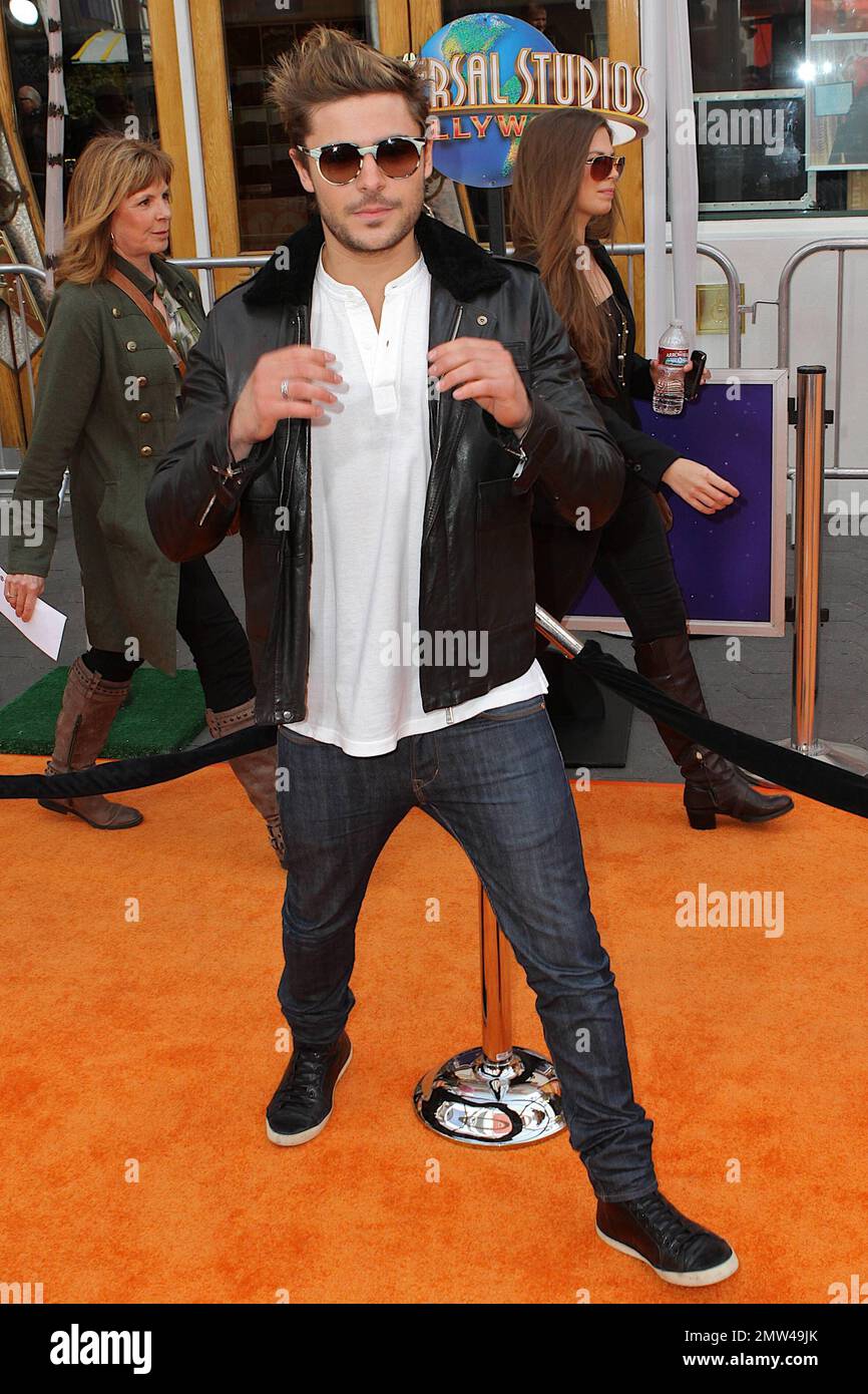 Zac Effron at the "Lorax" Premiere held at Universal Studios. Los ...