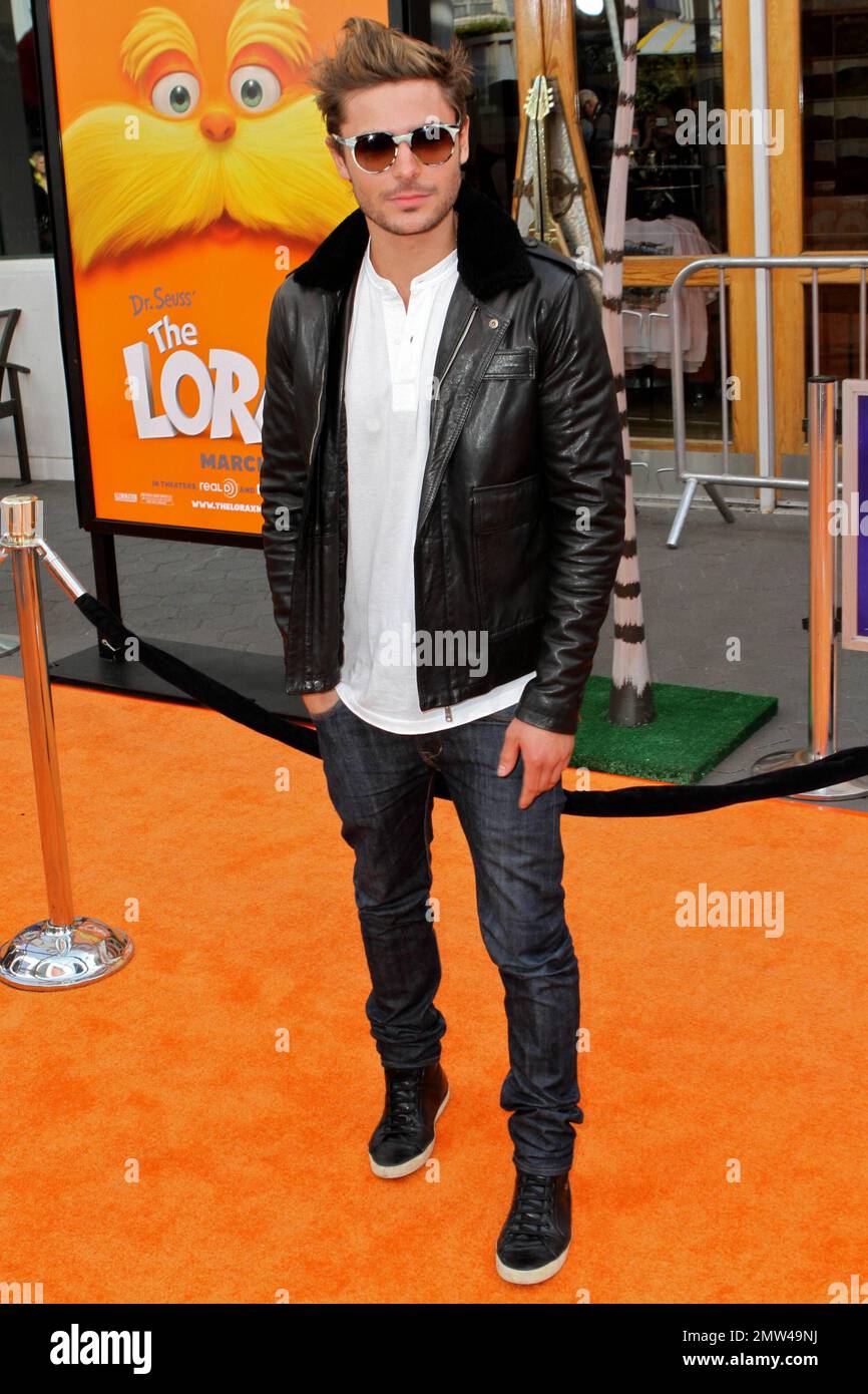 Zac Effron at the "Lorax" Premiere held at Universal Studios. Los ...