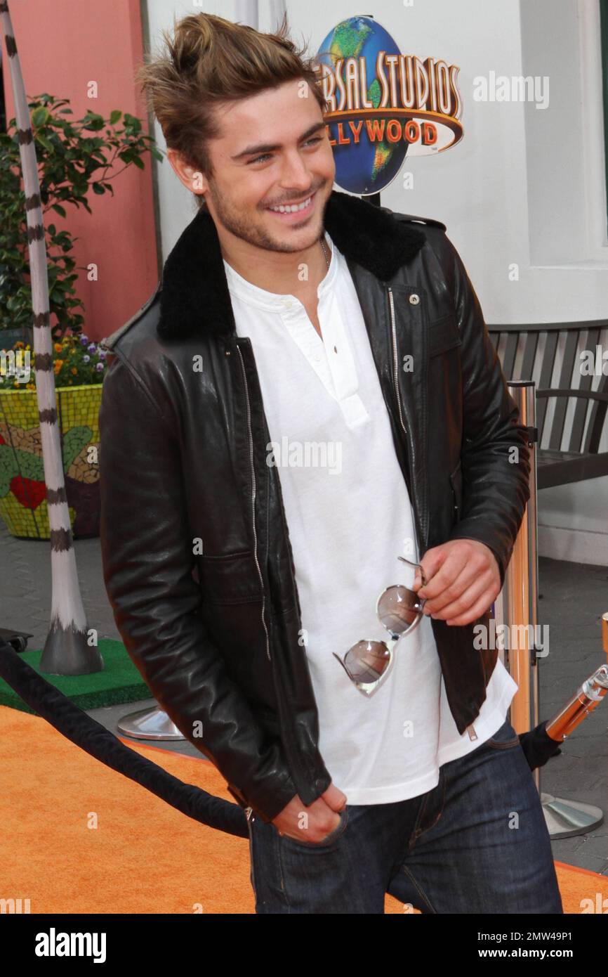 Zac Effron at the "Lorax" Premiere held at Universal Studios. Los ...