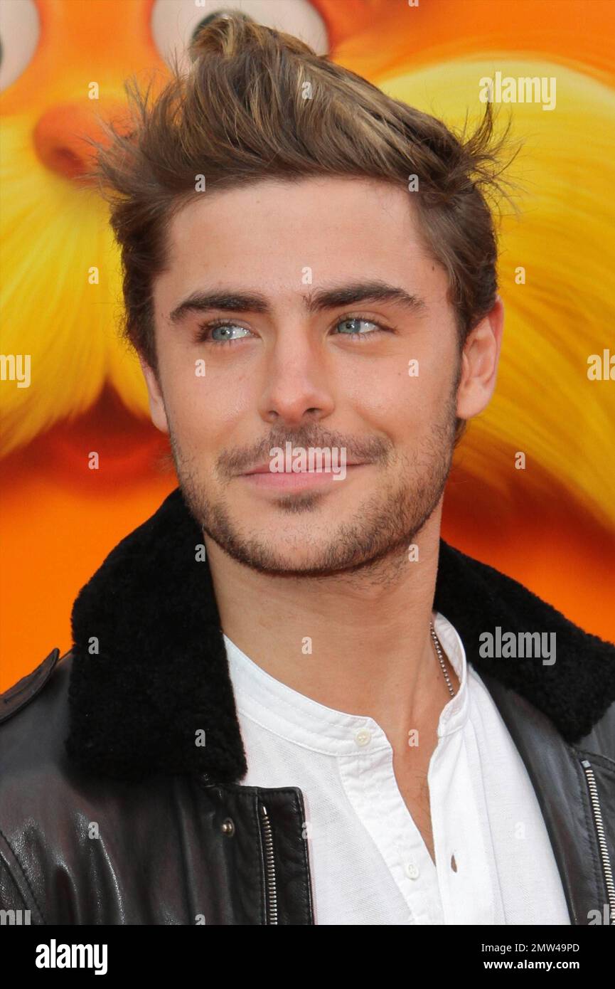 Zac Effron at the "Lorax" Premiere held at Universal Studios. Los ...