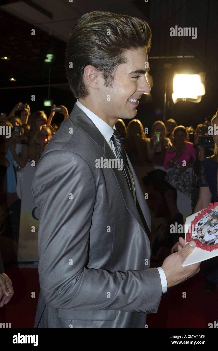 Actor Zac Efron arrives at "The Lucky One' Sydney Premiere held at ...