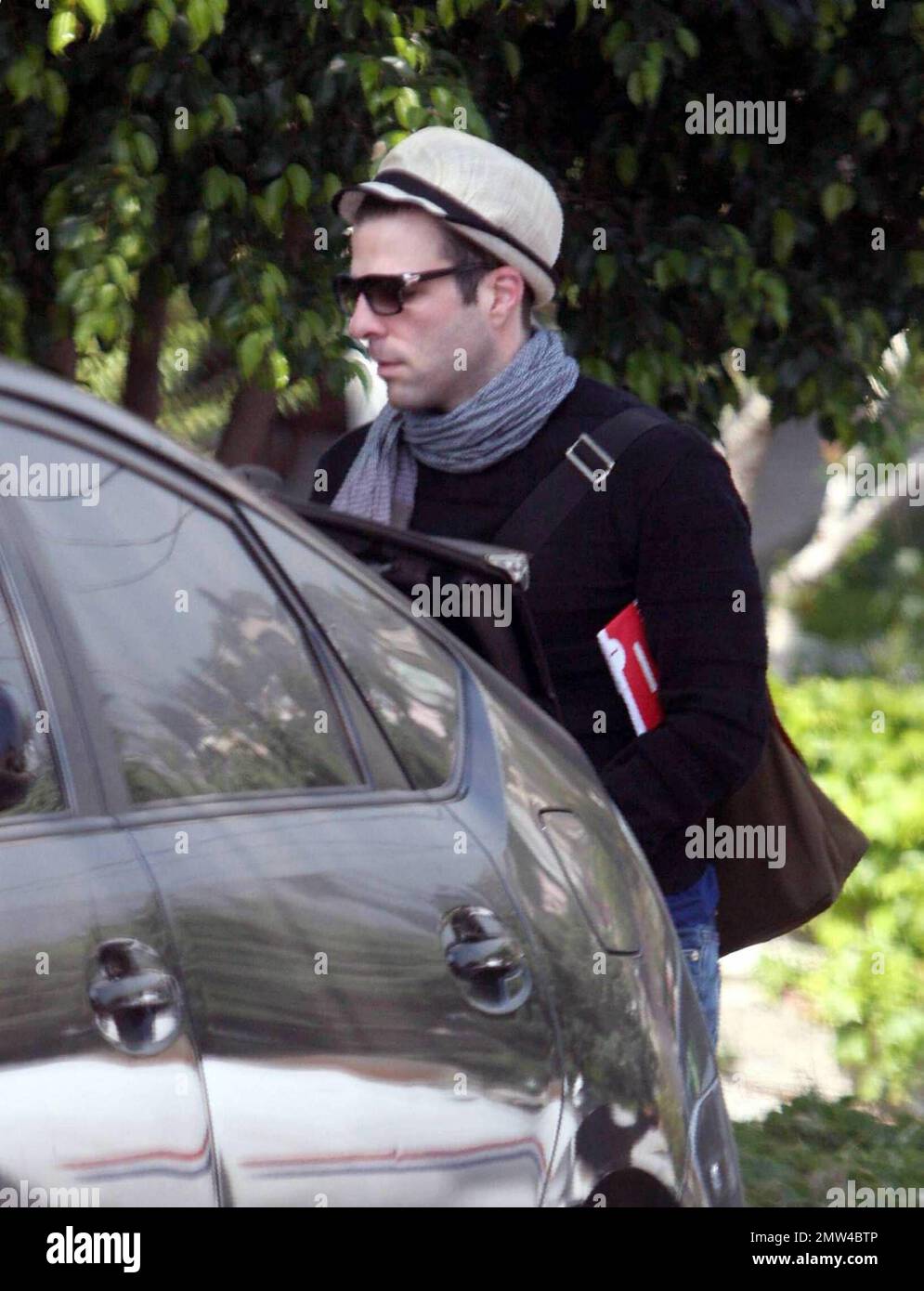 Exclusive!! Actor Zachary Quinto was seen being dropped off by a limo ...