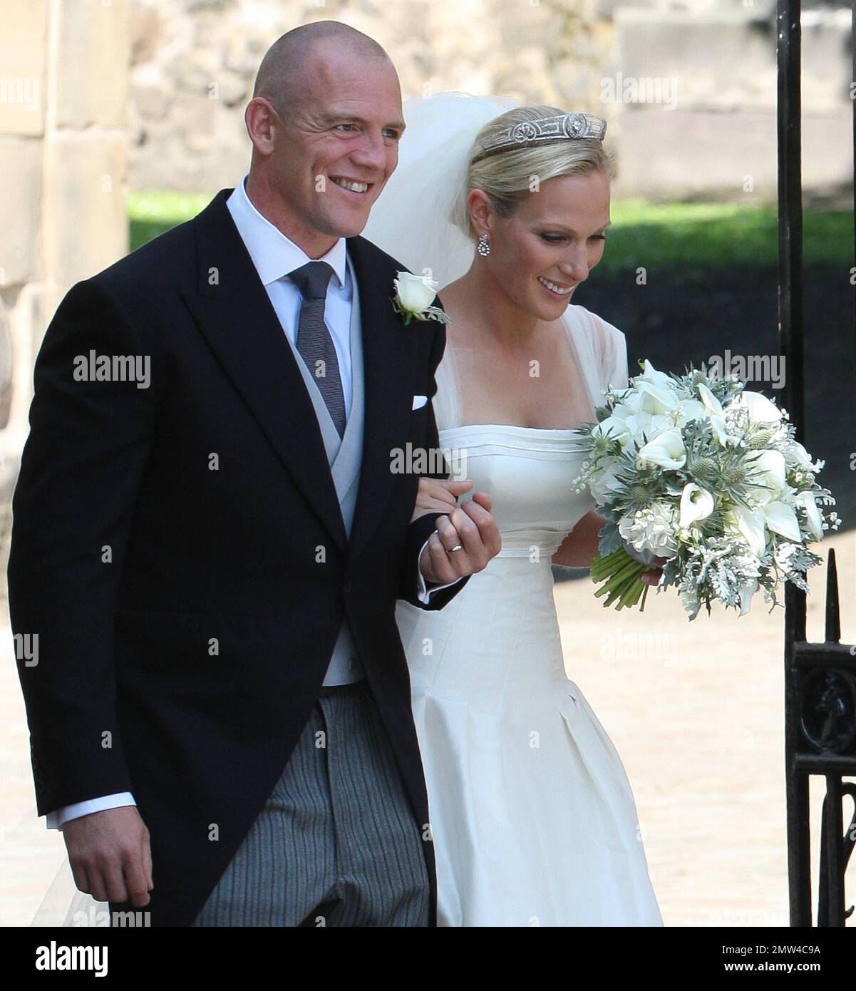 Zara Philips and Mike Tindell Wedding Day, Canondale Kirk, Scotland, UK ...