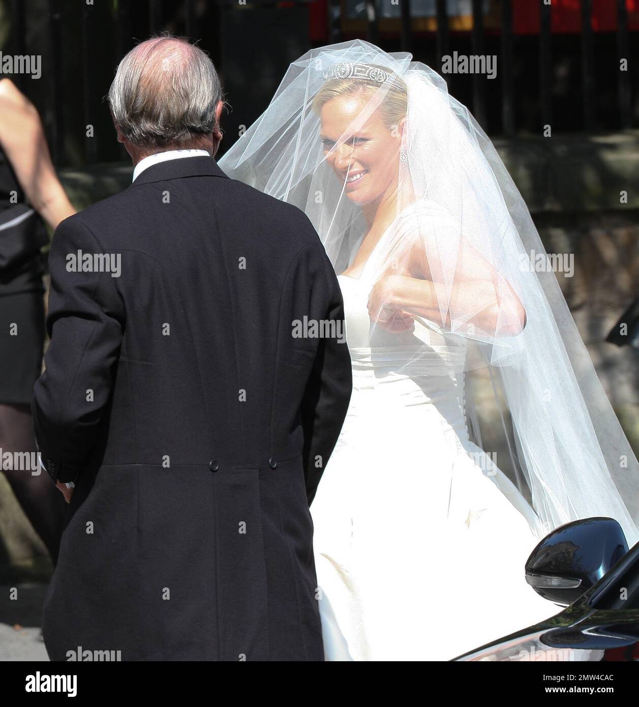 Zara Philips and Mike Tindell Wedding Day, Canondale Kirk, Scotland, UK ...