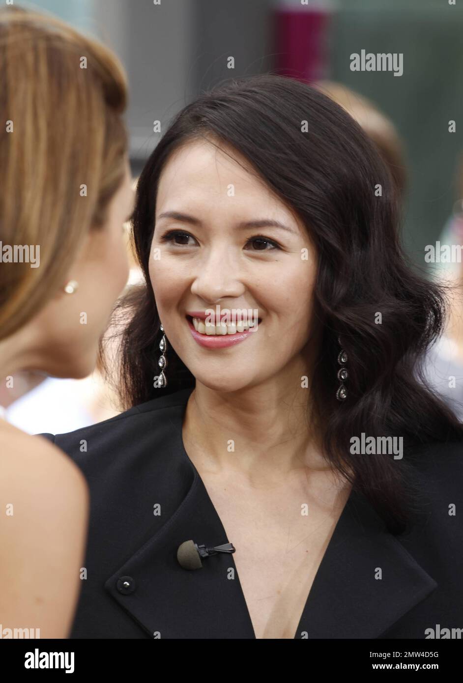 Chinese film actress Ziyi Zhang was spotted at the Grove shopping center to make an appearance ...