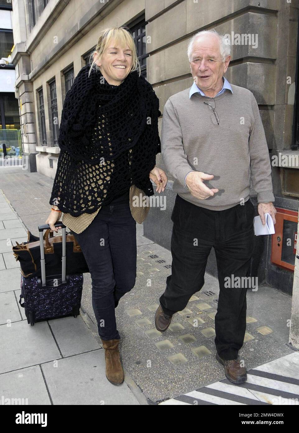 Zoe Ball and her dad Johnny Ball look to be having a very cheerful ...