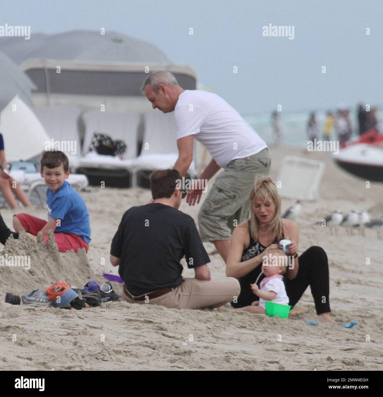 EXCLUSIVE!! UK television personality Zoe Ball has a fun family day on ...