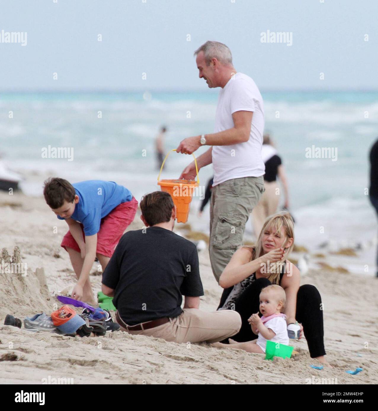 EXCLUSIVE!! UK television personality Zoe Ball has a fun family day on ...