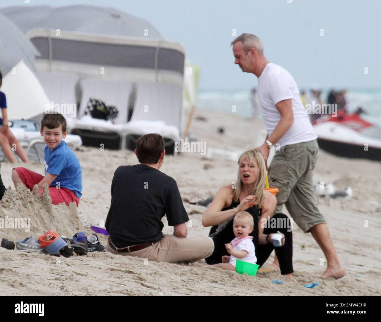 EXCLUSIVE!! UK television personality Zoe Ball has a fun family day on ...