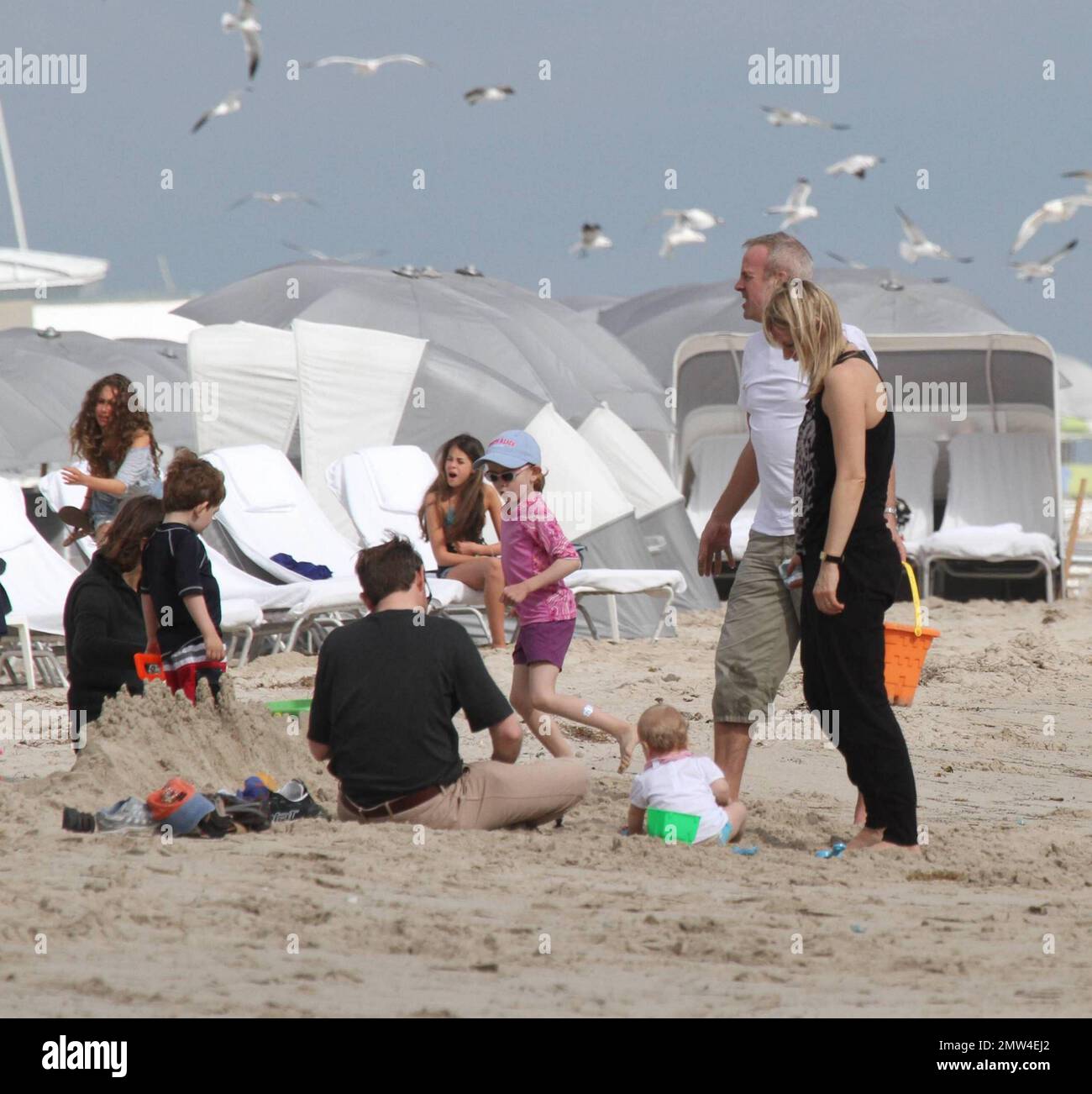 EXCLUSIVE!! UK television personality Zoe Ball has a fun family day on ...