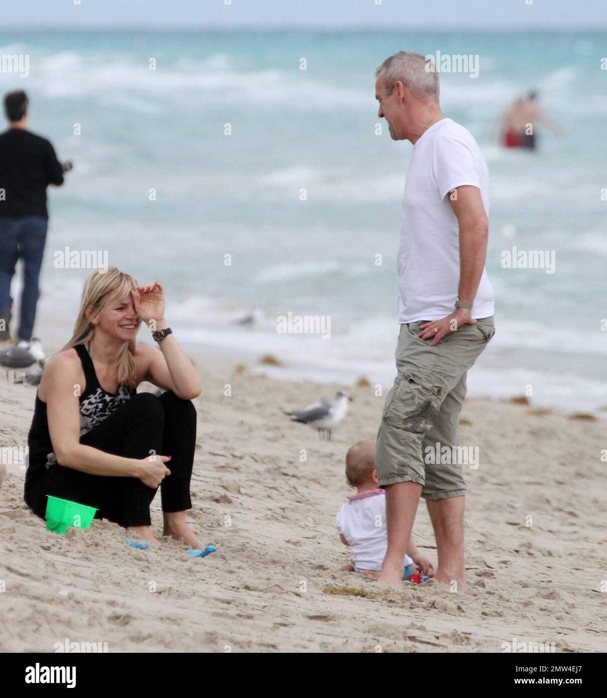 EXCLUSIVE!! UK television personality Zoe Ball has a fun family day on ...