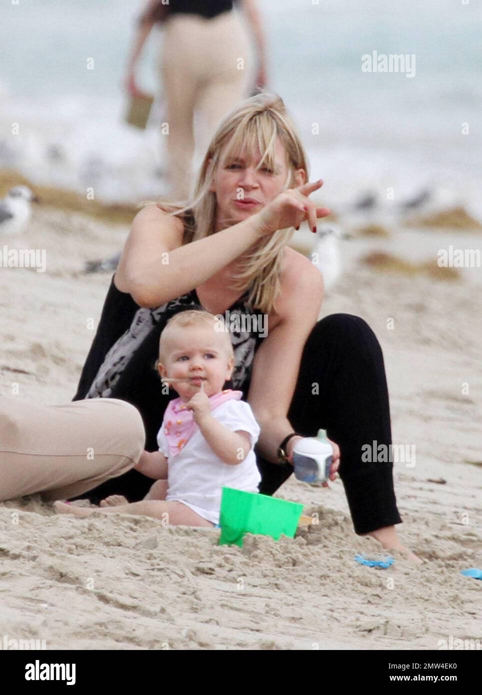 EXCLUSIVE!! UK television personality Zoe Ball has a fun family day on ...