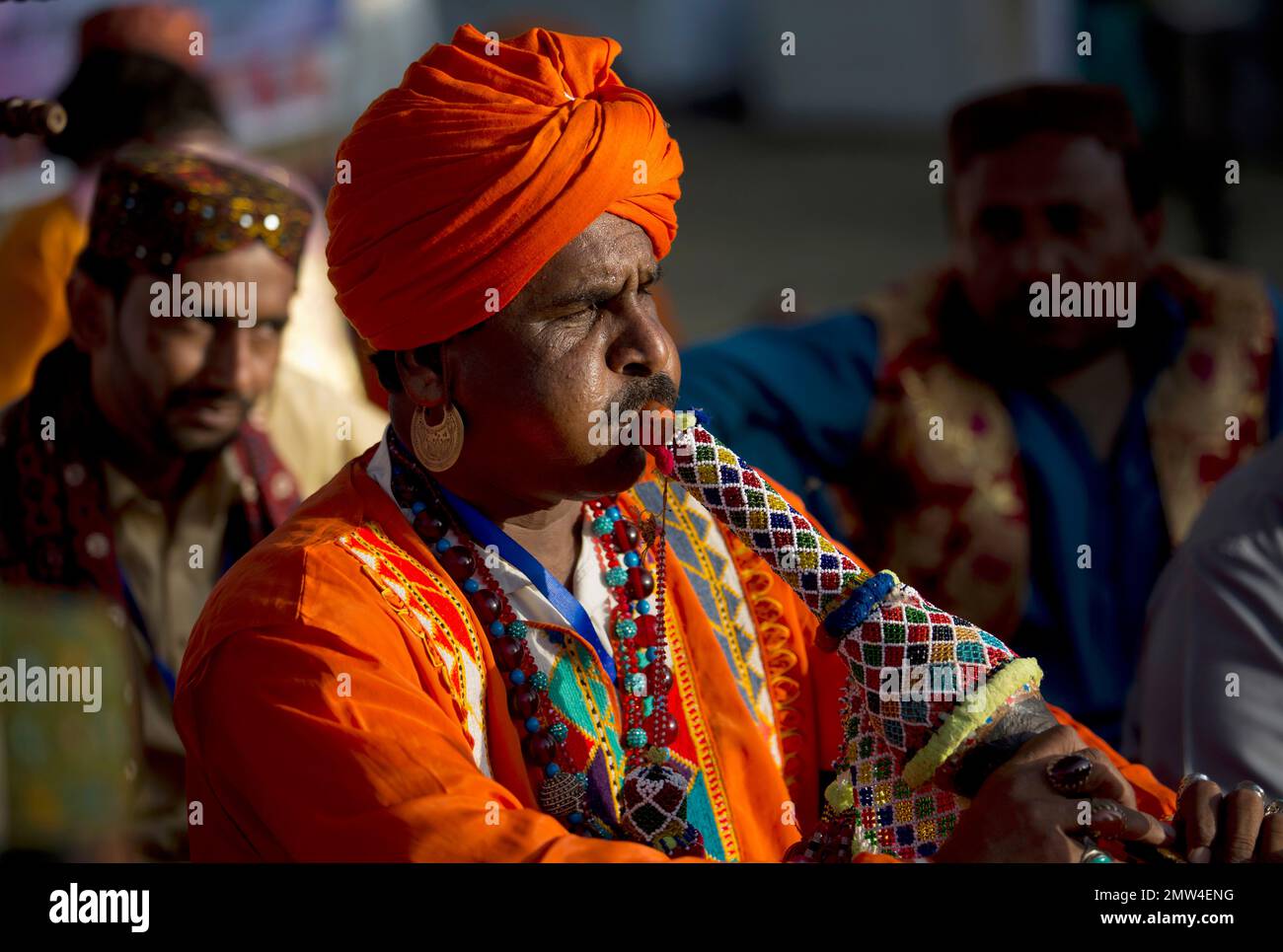 A Pakistani folk artist performs at a folk heritage festival in ...