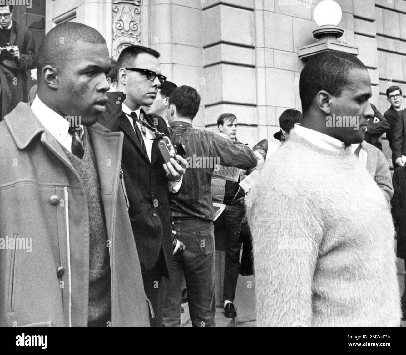 Two Kansas University football stars, All-America Gale Sayers, left ...