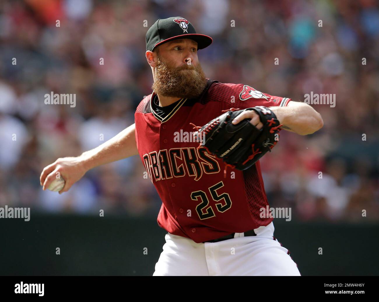 Arizona Diamondbacks starting pitcher Archie Bradley (25) in the first ...
