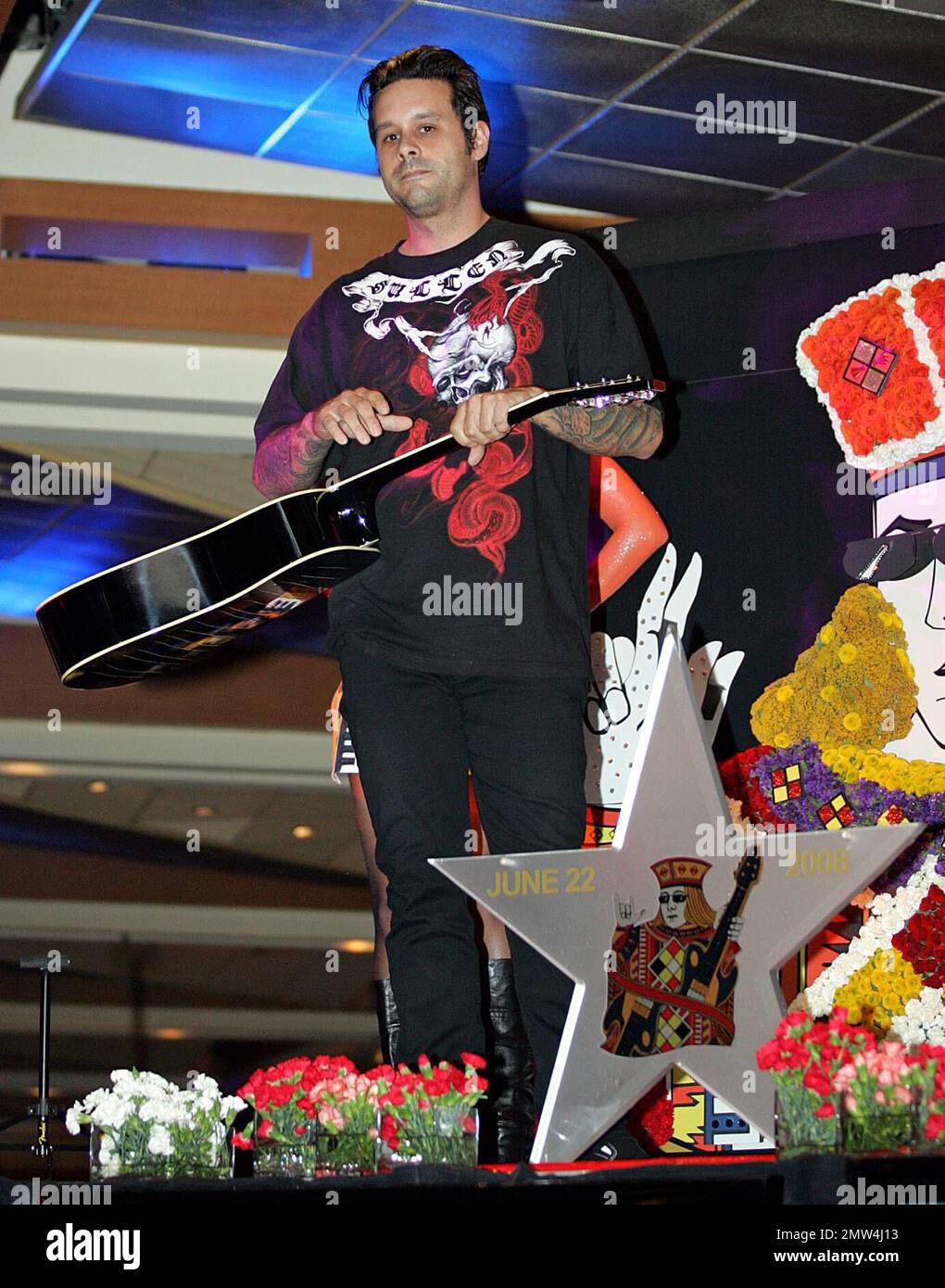 Korn guitarist, Rob Patterson does a ceremonial guitar smash to kick ...