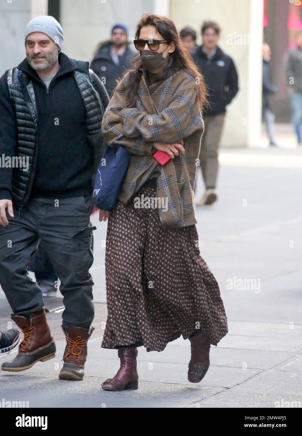 New York, NY on February 1, 2023.Actress Katie Holmes arrives at the ...
