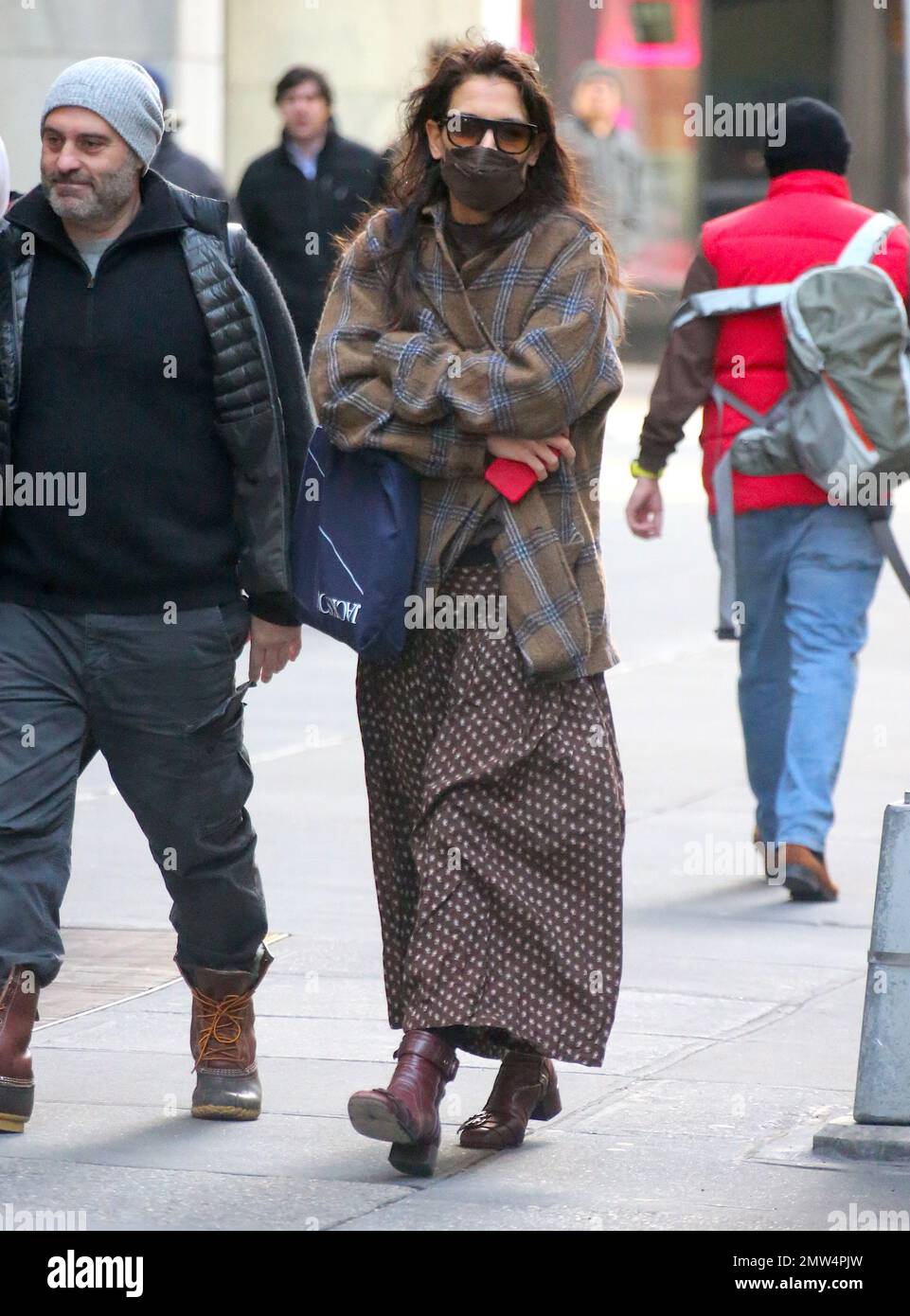 New York, NY on February 1, 2023.Actress Katie Holmes arrives at the ...