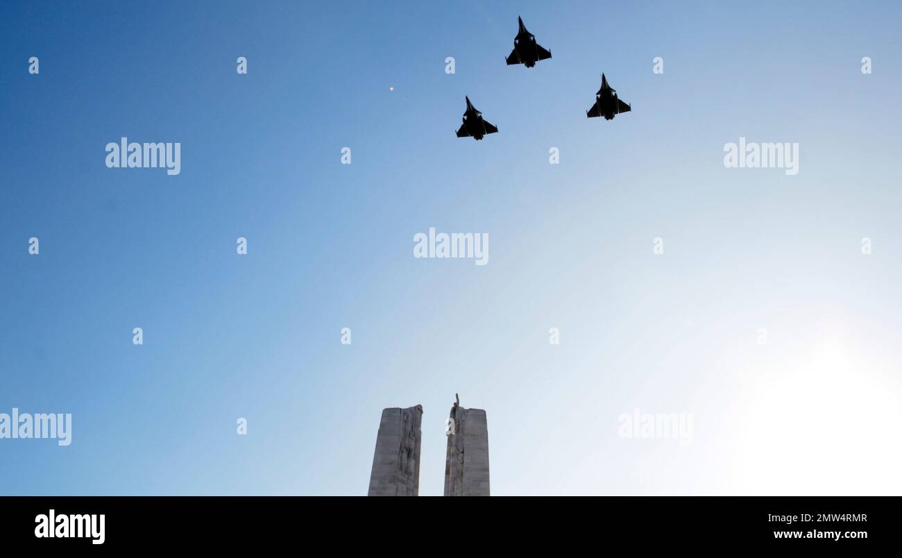 The French armed forces perform a flypast during a ceremony marking the ...