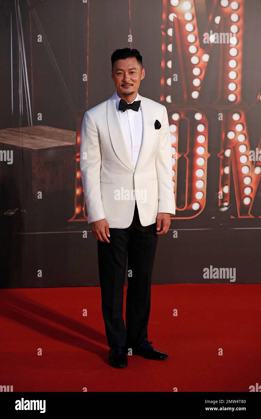 Hong Kong actor Shawn Yue poses on the red carpet of the Hong Kong Film ...