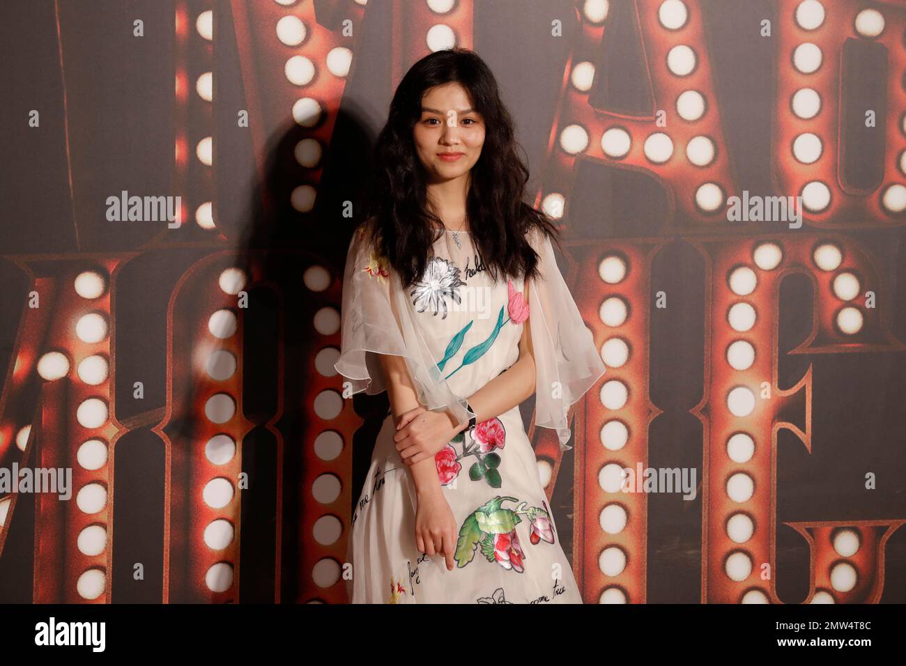 Chinese actress Jessie Li poses on the red carpet of the Hong Kong Film ...
