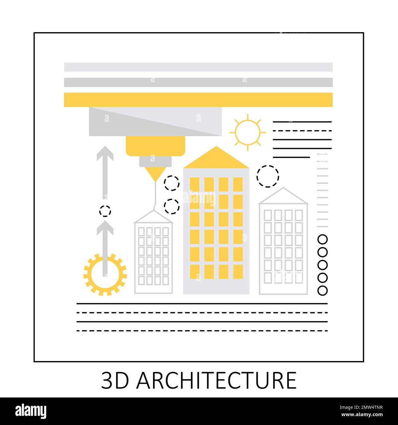 3d architecture planning. Architectural 3d model, 3d building project ...