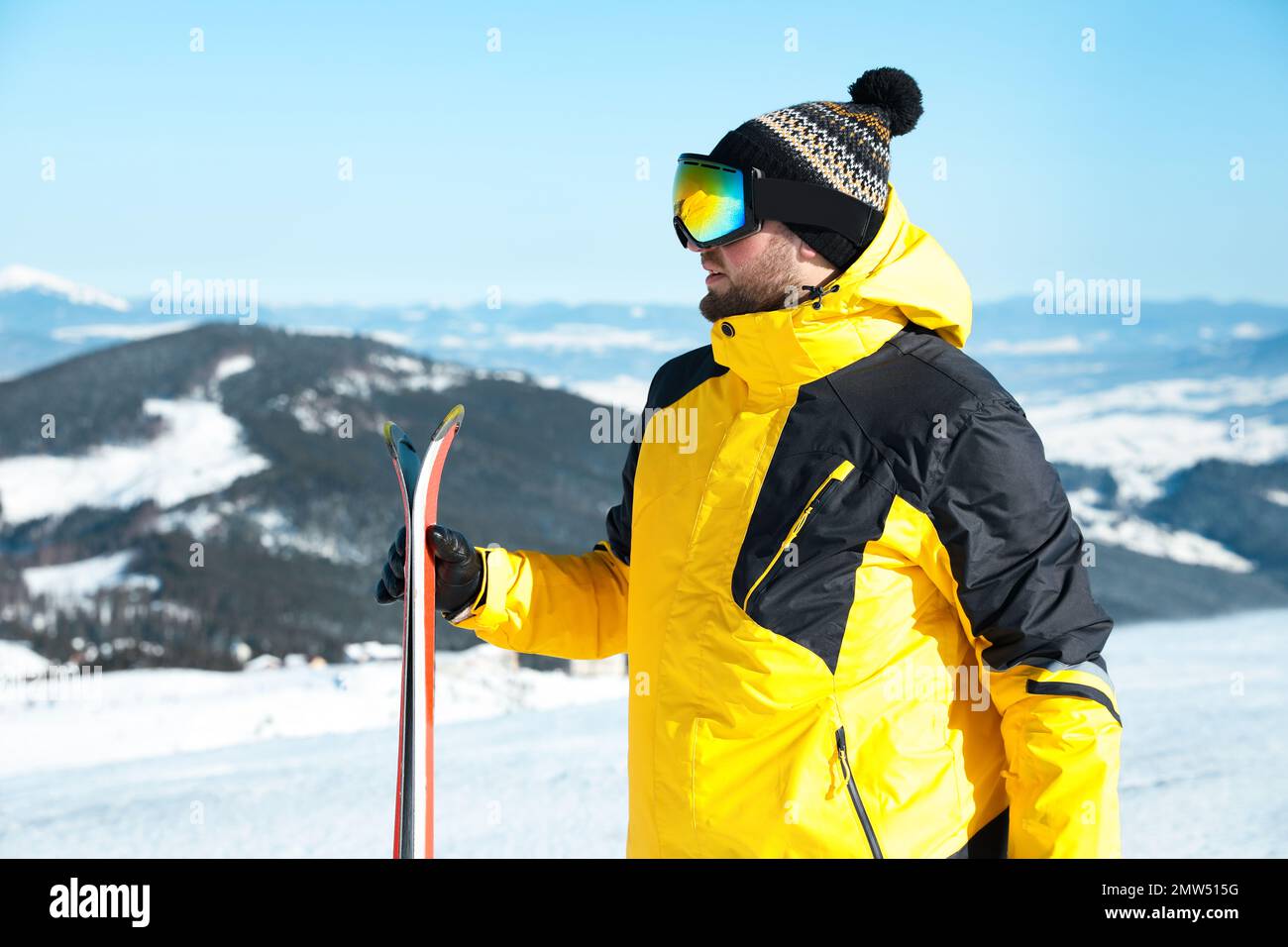 Portrait man in ski suit hi-res stock photography and images - Alamy
