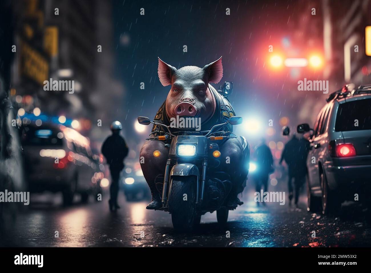 Pig on a motorcycle hi-res stock photography and images - Alamy
