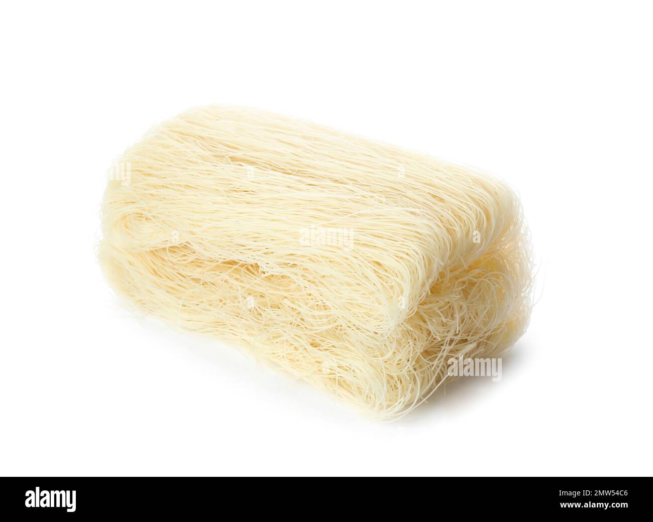 Block of rice noodles isolated on white Stock Photo - Alamy