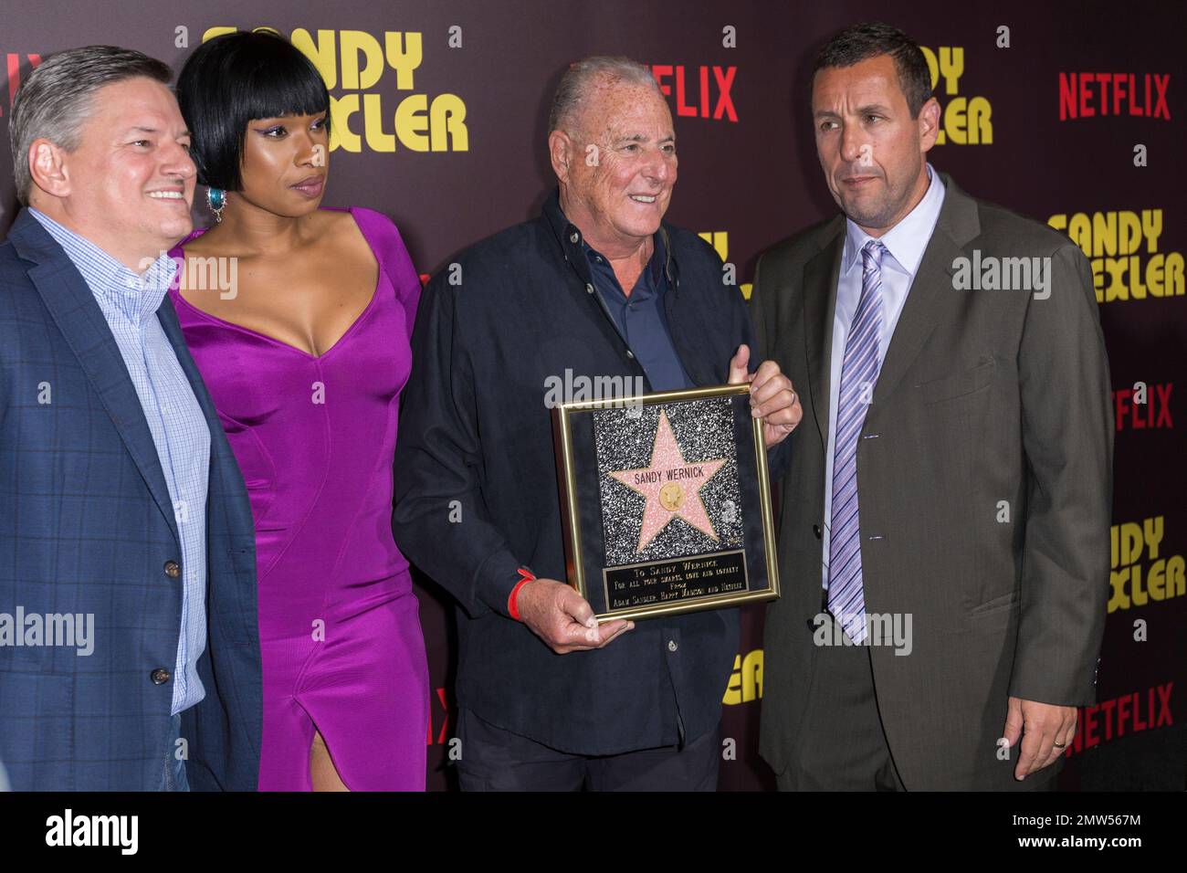 Ted Sarandos, from left, Jennifer Hudson, Sandy Wernick, and Adam ...
