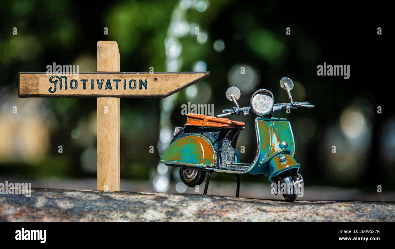 Street Sign the Direction Way to Motivation Stock Photo - Alamy